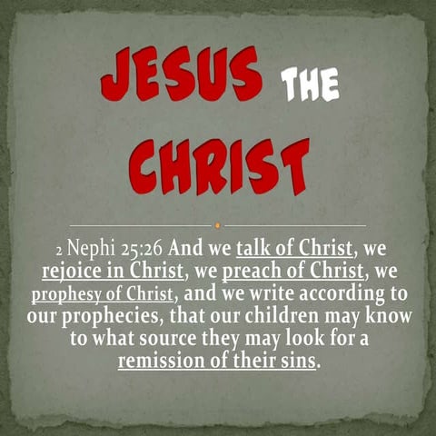 Jesus the Christ in ENGLISH | PPTX
