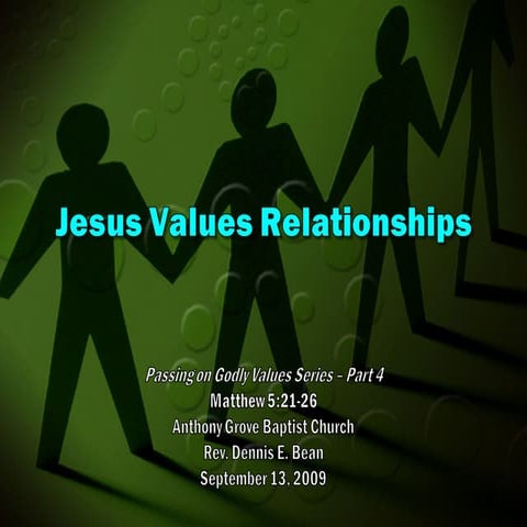 Jesus Values Relationship | PPT