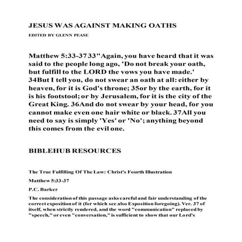 USING THE LORD'S NAME IN VAIN | DOC