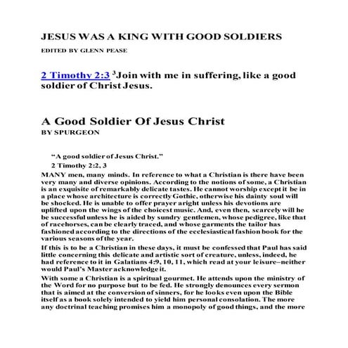 Every member a good soldier of Jesus Christ | PPTX
