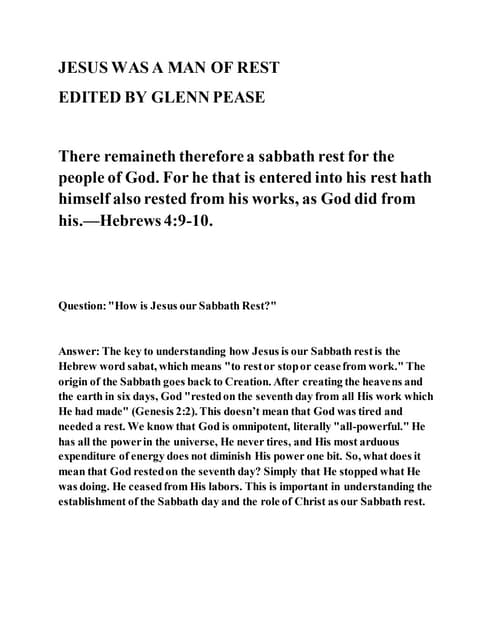 Sabbath school lesson 1, 3rd quarter 2021 | PPT