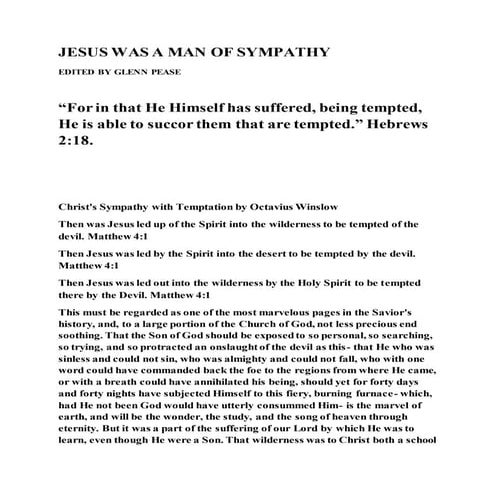 Jesus was a man of greatness | DOCX