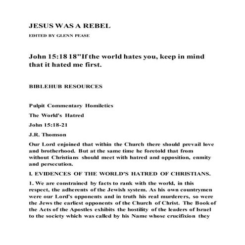 Jesus was a rebel | DOCX