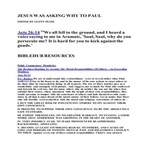 Jesus was asking why to paul | PDF