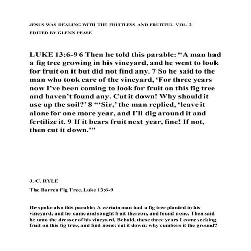 Jesus was dealing with the fruitless and fruitful vol. 2 | DOCX ...