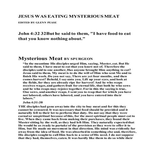 Jesus was eating mysterious meat | PDF