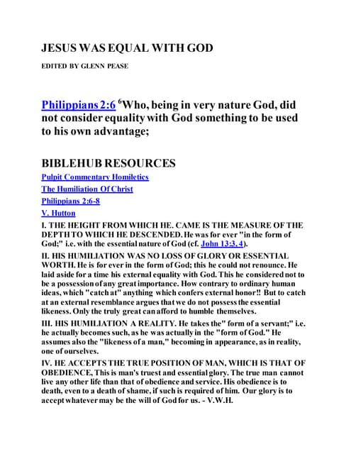 Basic Bible Doctrine Lesson 3 Christ | PDF