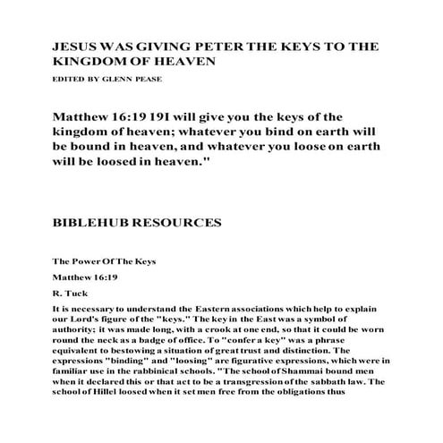 Keys of the Kingdom | PPTX