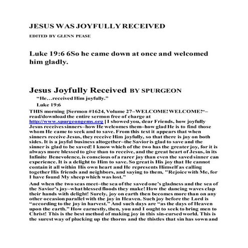 Jesus was joyfully received | PDF