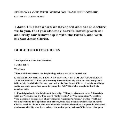 Assurance Of Salvation In 1 John | PDF