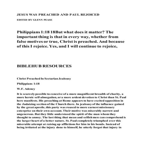 Jesus was preached and paul rejoiced | DOCX