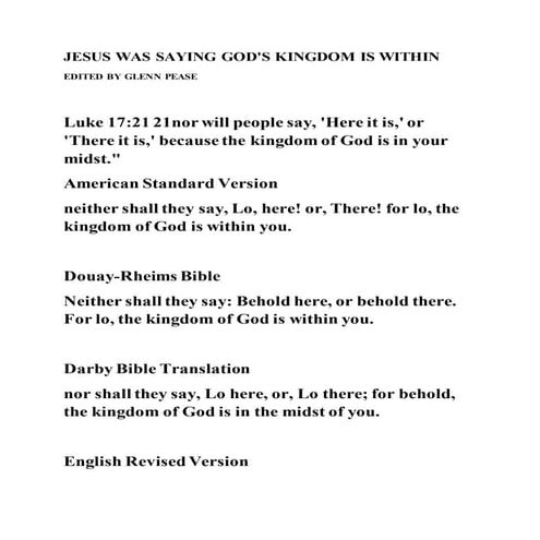 Jesus was saying god's kingdom is within | DOCX