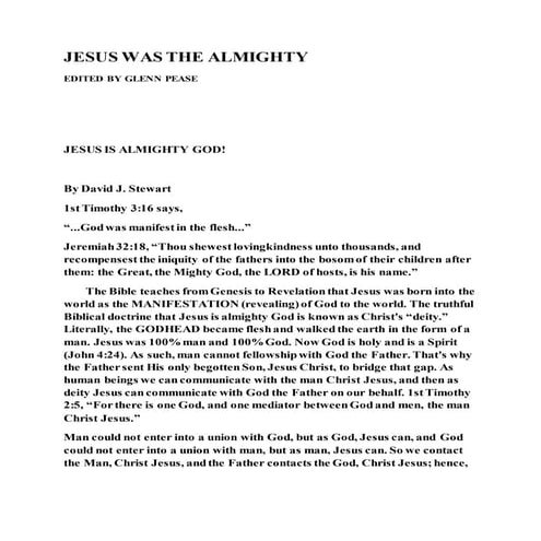 Jesus was the almighty | DOCX
