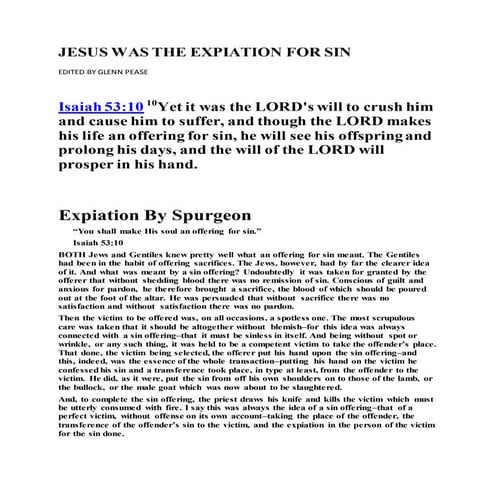 Jesus was the expiation for sin | DOCX