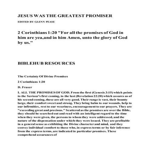 Promises of God | PDF