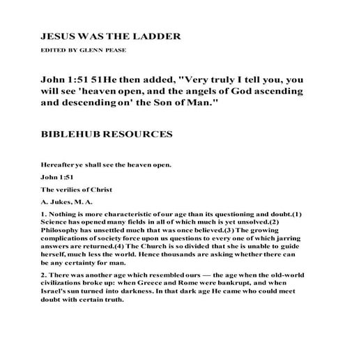 Jesus was the ladder | DOCX