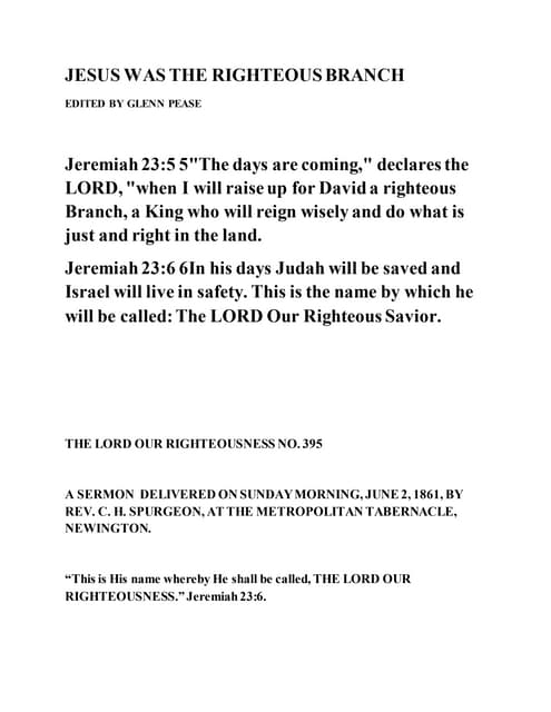 Jesus from genesis to revelation | PDF