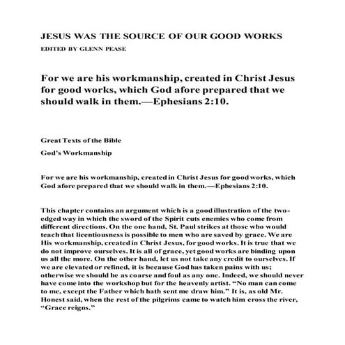 Jesus was the source of our good works | DOCX