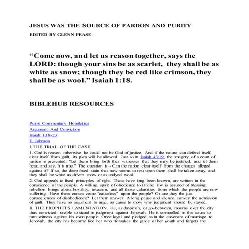 Jesus was the source of pardon and purity | DOCX