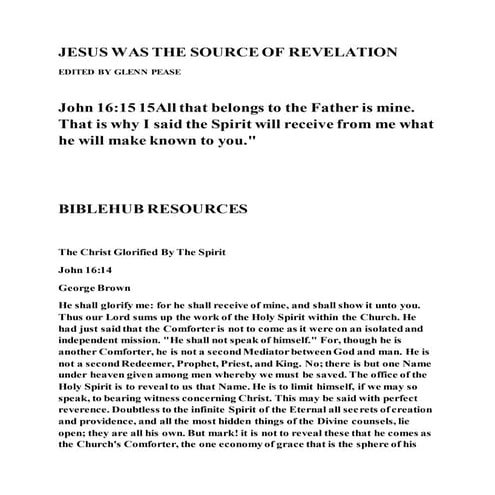 Jesus was the source of revelation | DOCX | Christianity | Religion ...