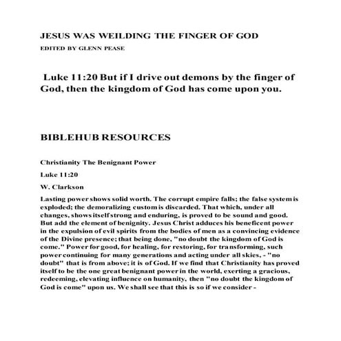 Jesus was wielding the finger of god | PDF