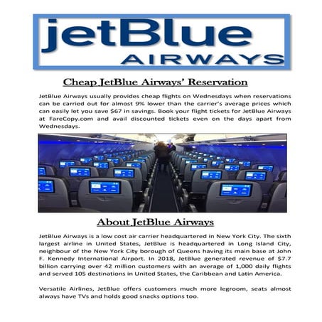 jetBlue Airlines Information | PDF