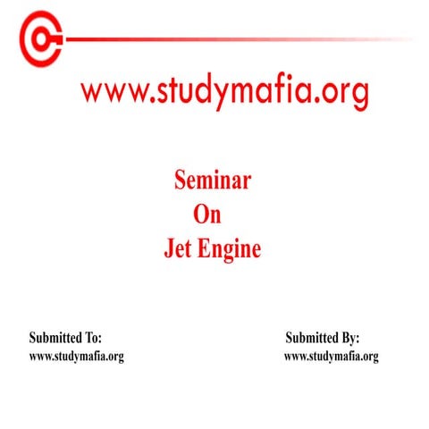 Jet Engine Ppt Pptx Seminar Presentation Pptx