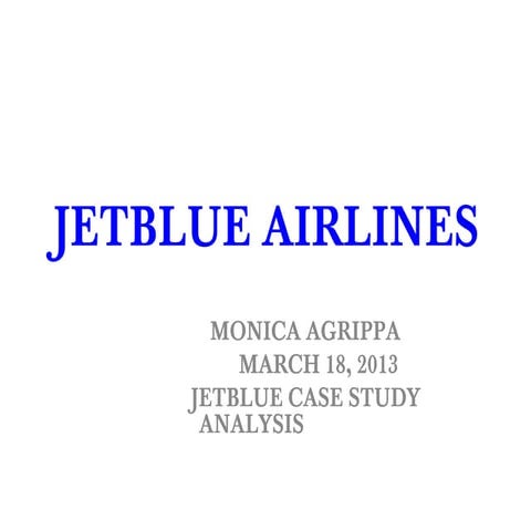 Jetblue airways ppt presentation | PPT