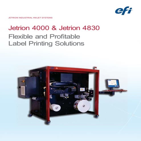 EFI Jetrion 4000 and 4830 | PDF