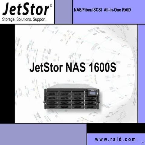 JetStor Unified Storage NAS/SAN/Cloud 1600s | PPTX