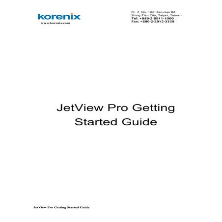 Jet view pro_getting_started_guide_v1.1 | PDF