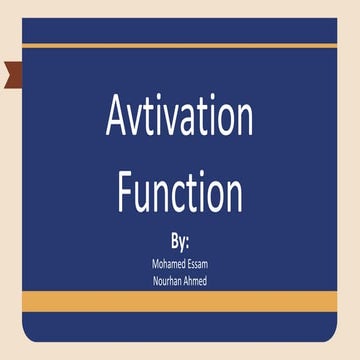 Activation Function Pptx