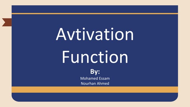 Activation Function Pptx