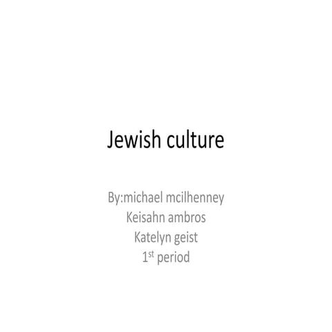 Jewish culture | PPTX
