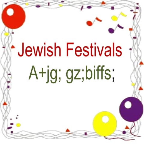 Jewish festivals | PPT