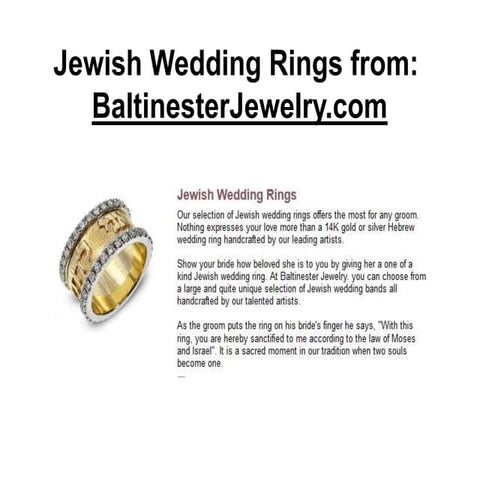 Jewish Wedding Rings | PPTX