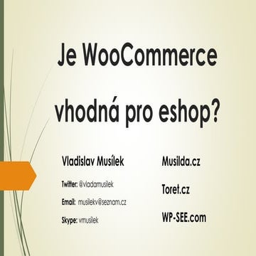 Je WooCommerce vhodná pro eshop? | PPT