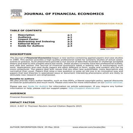 Jfe author guides | PDF