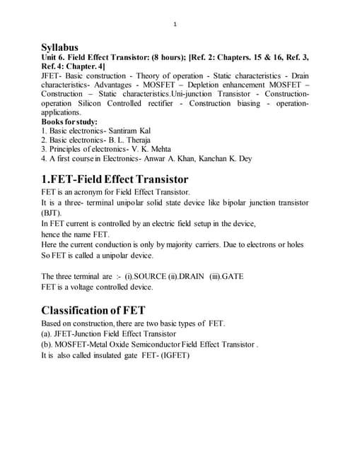 Ppt presentation on FET | PPT