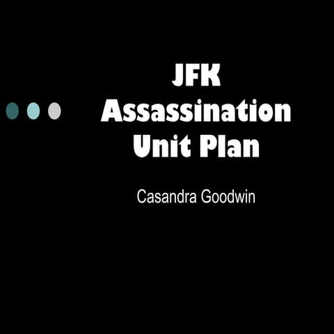 Jfk assassination unit plan | PPT