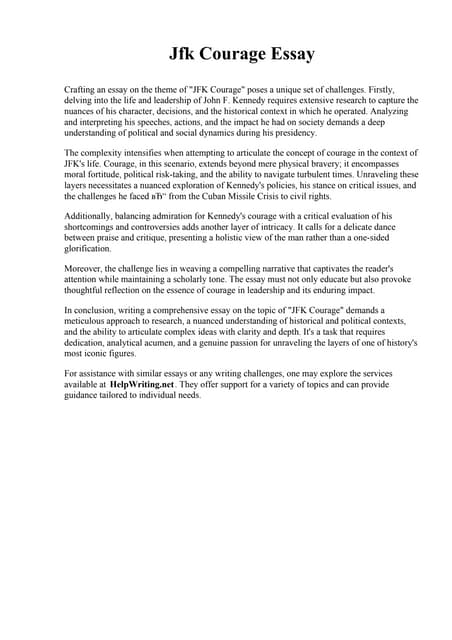 Jfk Assassination Essay. Schoolcraft College | PDF