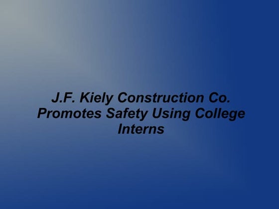 J F Kiely | PPT | Construction Industry | Industries