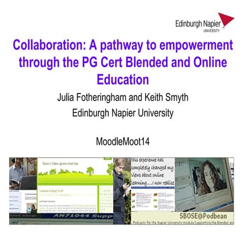 Collaboration: A pathway to empowerment through the PG Cert Blended and Online Education | PPT