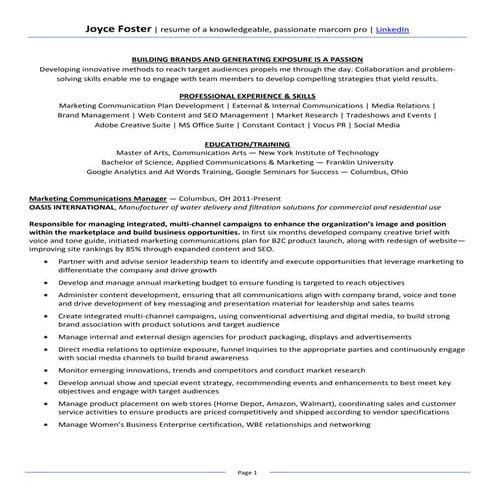 Jf resume 021213 | PDF