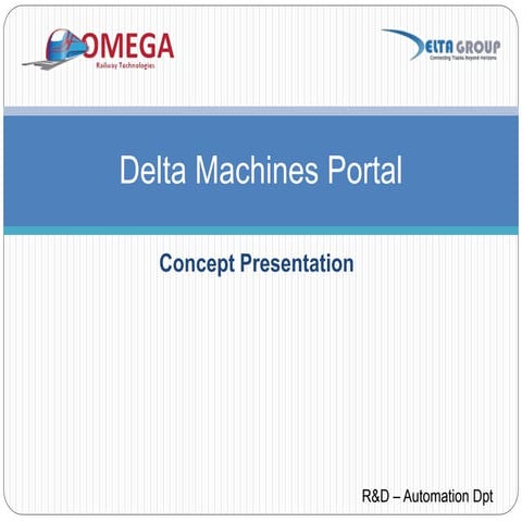 Delta machines portal | PPT