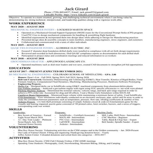 Resume | RTF