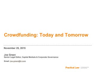 Preparing for the Crowdfunding Revolution | PPT