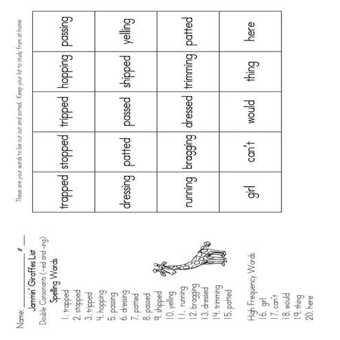 Jg double consonants | PDF