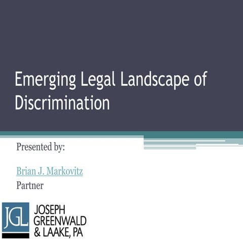 Emerging Legal Landscape of Discrimination | PPTX | Debated Sensitive ...