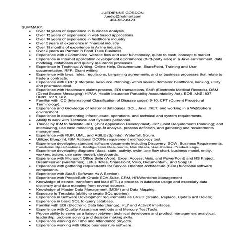 Resume' of Michael A Cafferky | DOCX